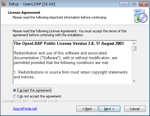 Linux参考ブログ: OpenLDAP for Windowsインストール